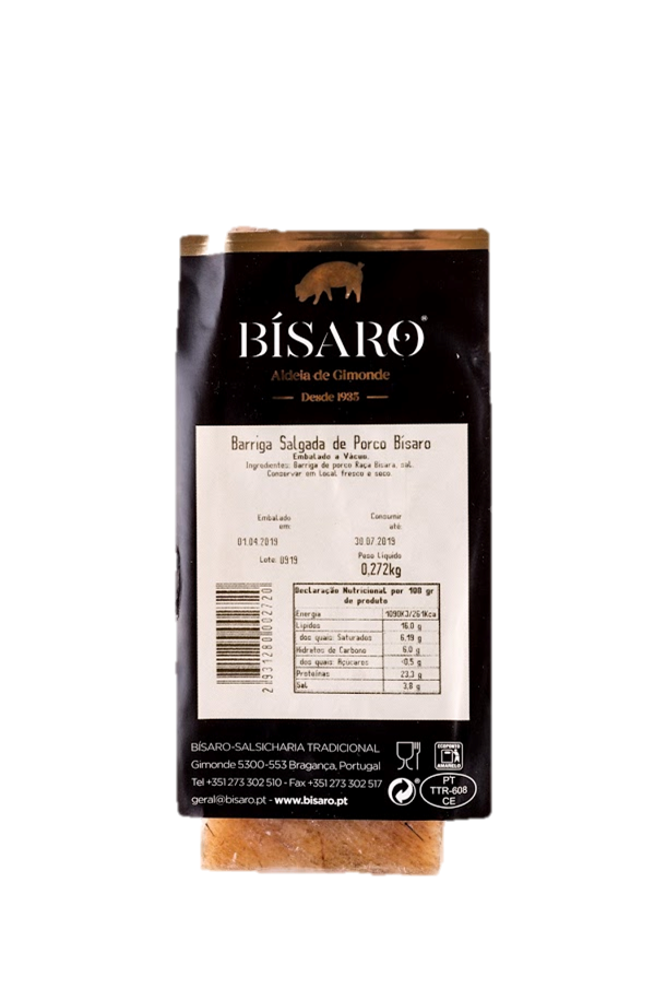 Barriga Salgada de Porco Bísaro - Bísaro - Salsicharia Tradicional